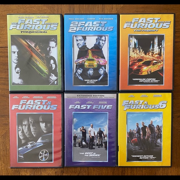 Media | 6 Piece Set Of The Fast And Furious Dvd Set | Poshmark